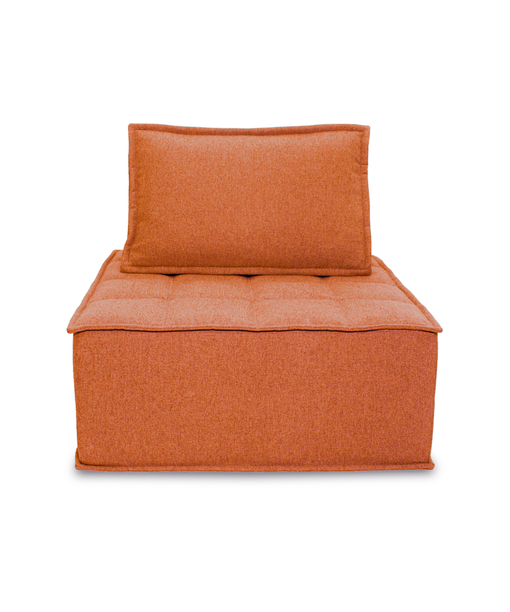 Кресло бескаркасное WowPuff Молли 260343130050, 98x100x100 см, Оранжевый