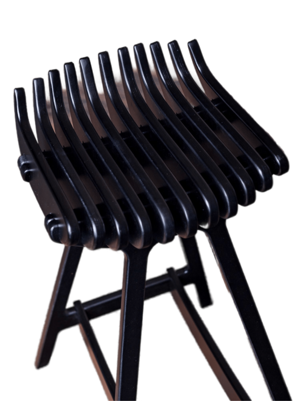 Барный стул Playwoods из дерева Черный Антрацит мини
