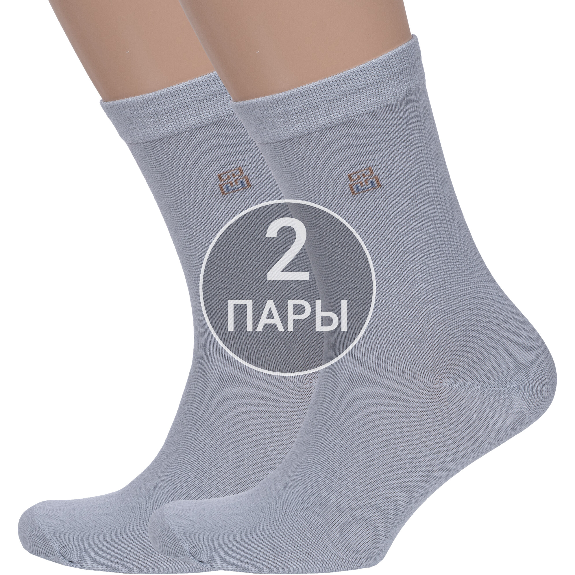 Комплект носков мужских VASILINA 2-2С4108 серых 23-25