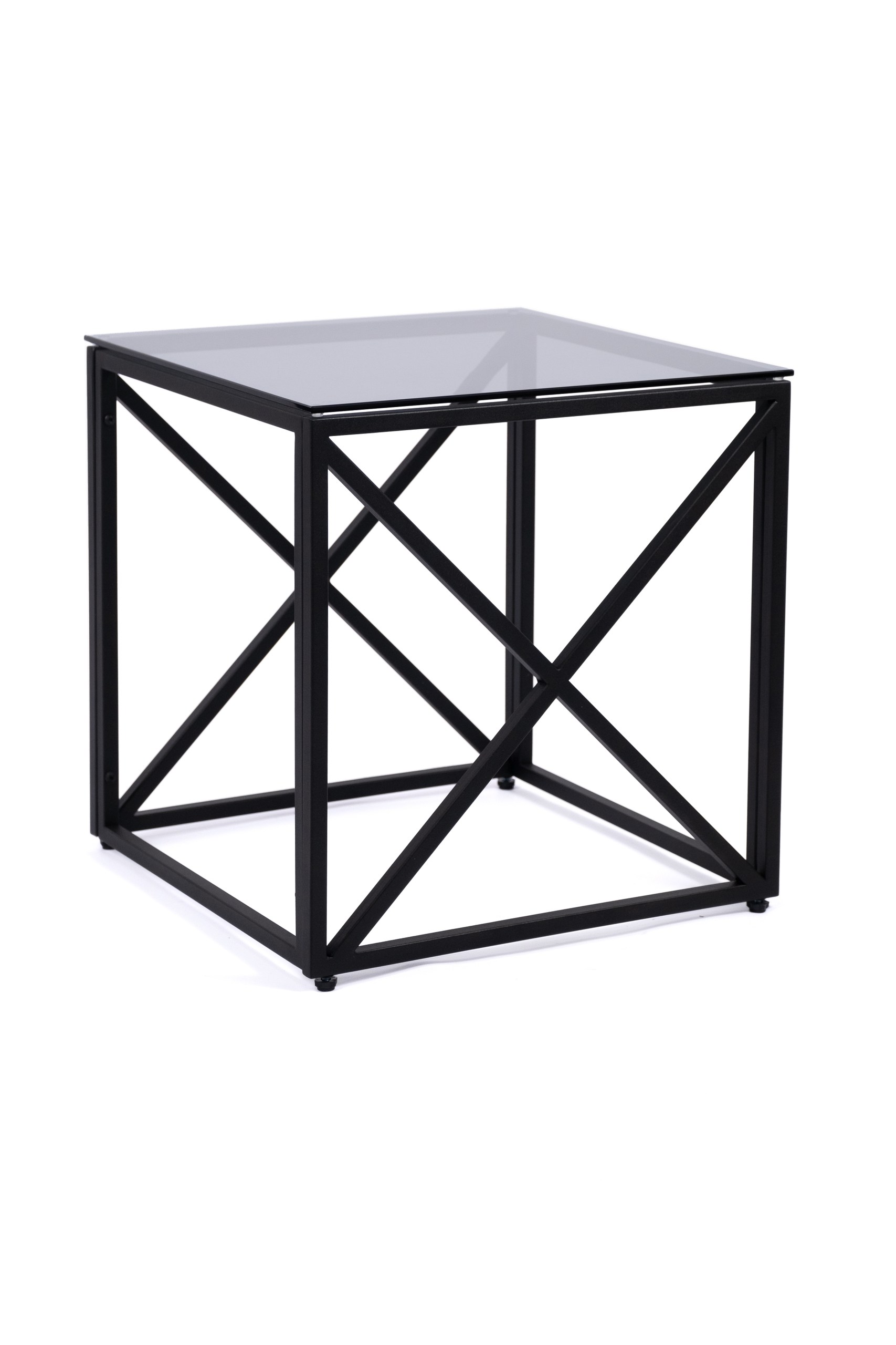 Кофейный столик AllConsoles 1034-CTB grey черный муар 45x45x45