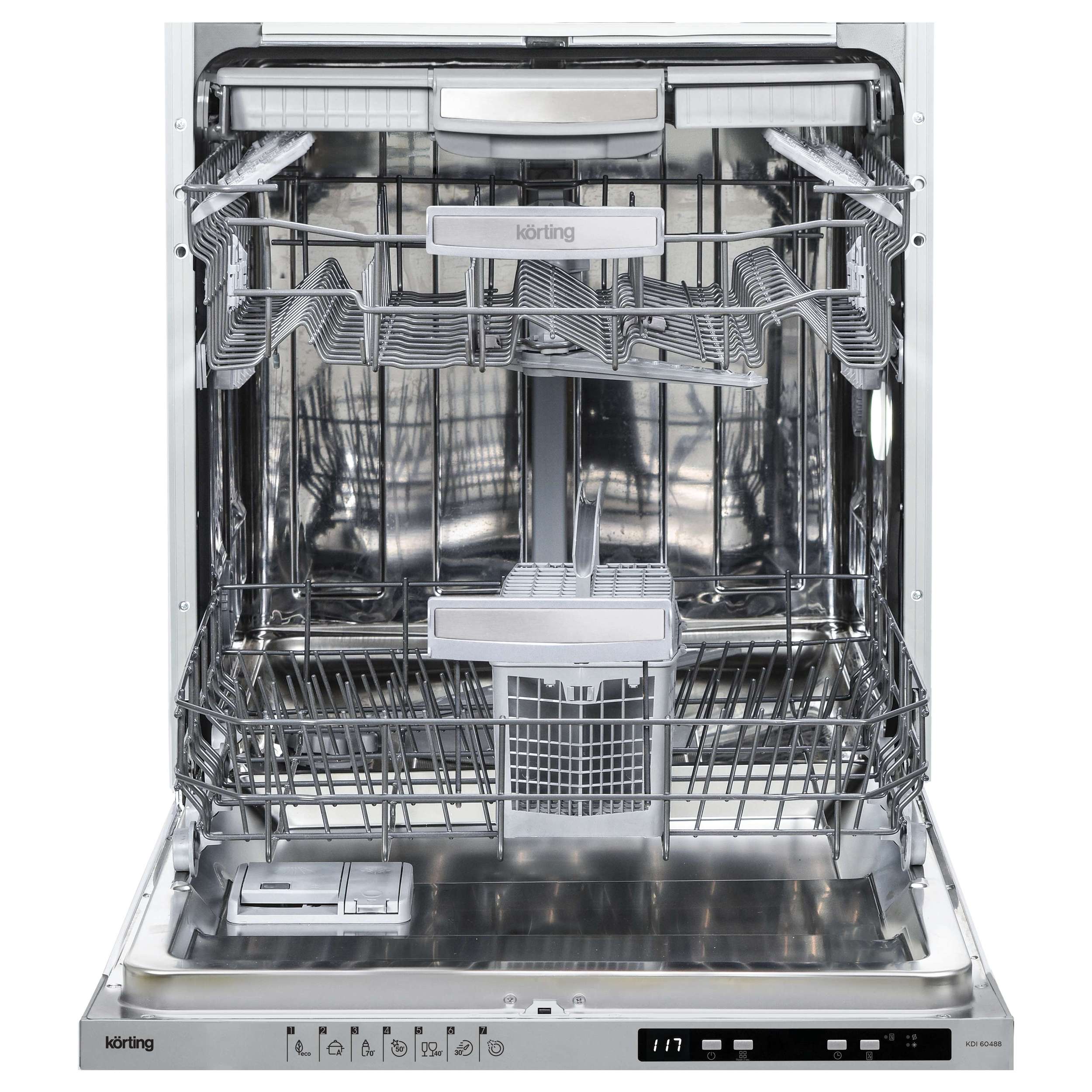 Встраиваемая посудомоечная машина Korting KDI 60488 серебристая