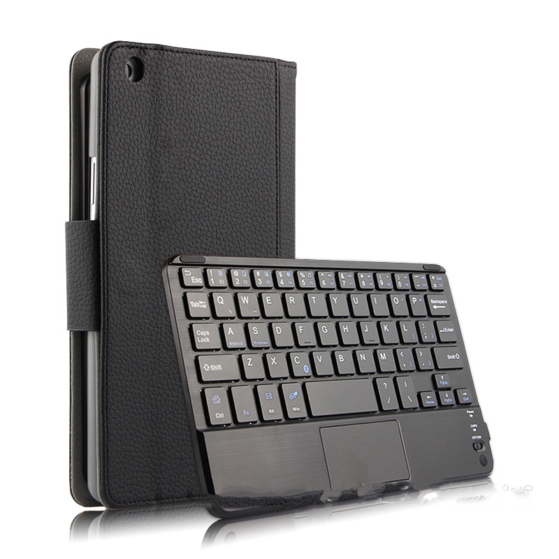 Bluetooth клавиатура Mypads для HUAWEI MediaPad M5 Lite 8 c кожаным чехлом черный