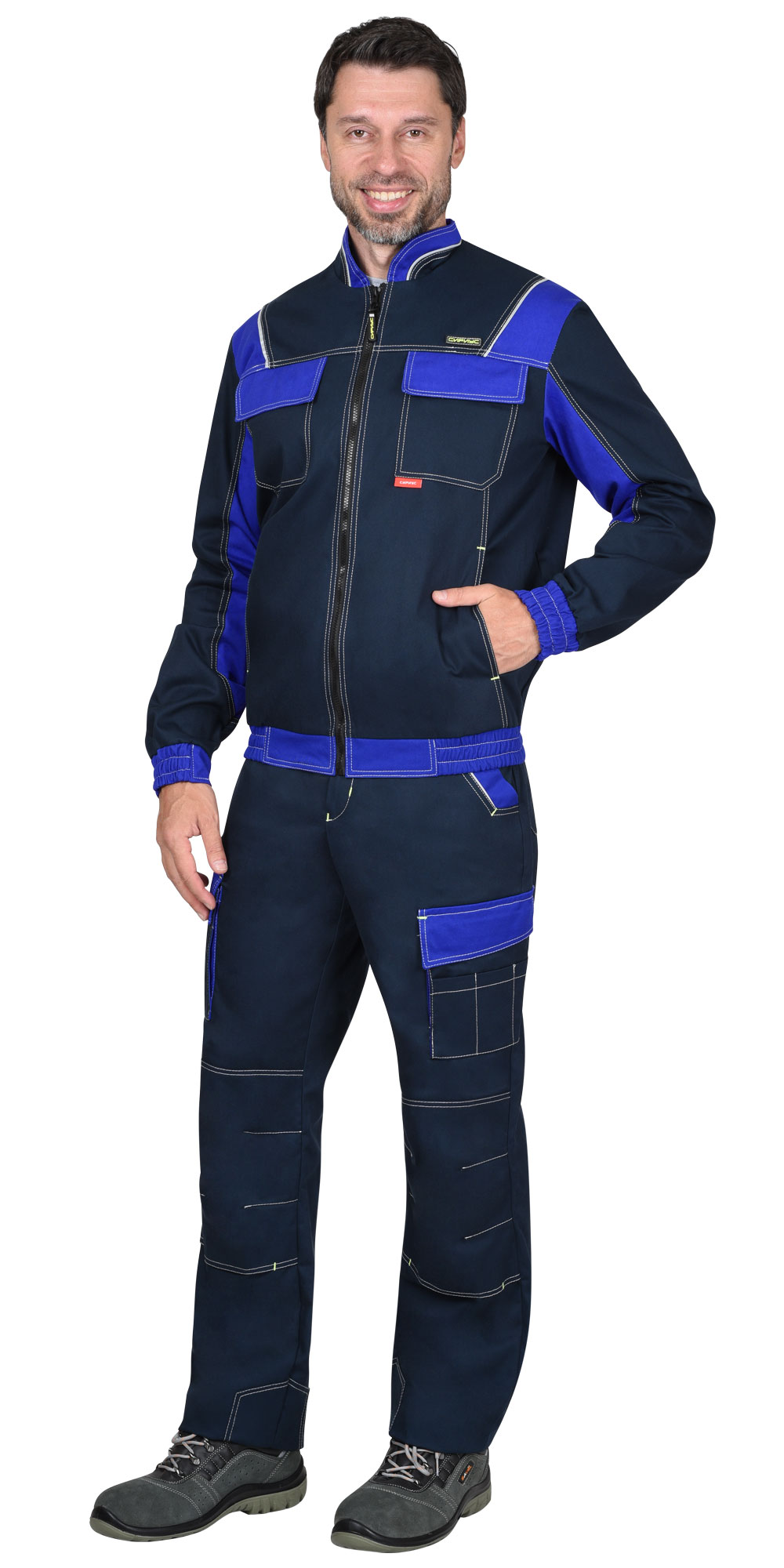 Куртка рабочая мужская СириуС КАРАТ-РОСС синяя 44-46/170-176