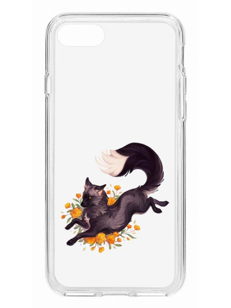 Противоударный чехол для Apple iPhone 7 /8 /SE 2020 КRUЧЕ Print Fox прозрачный с рисунком