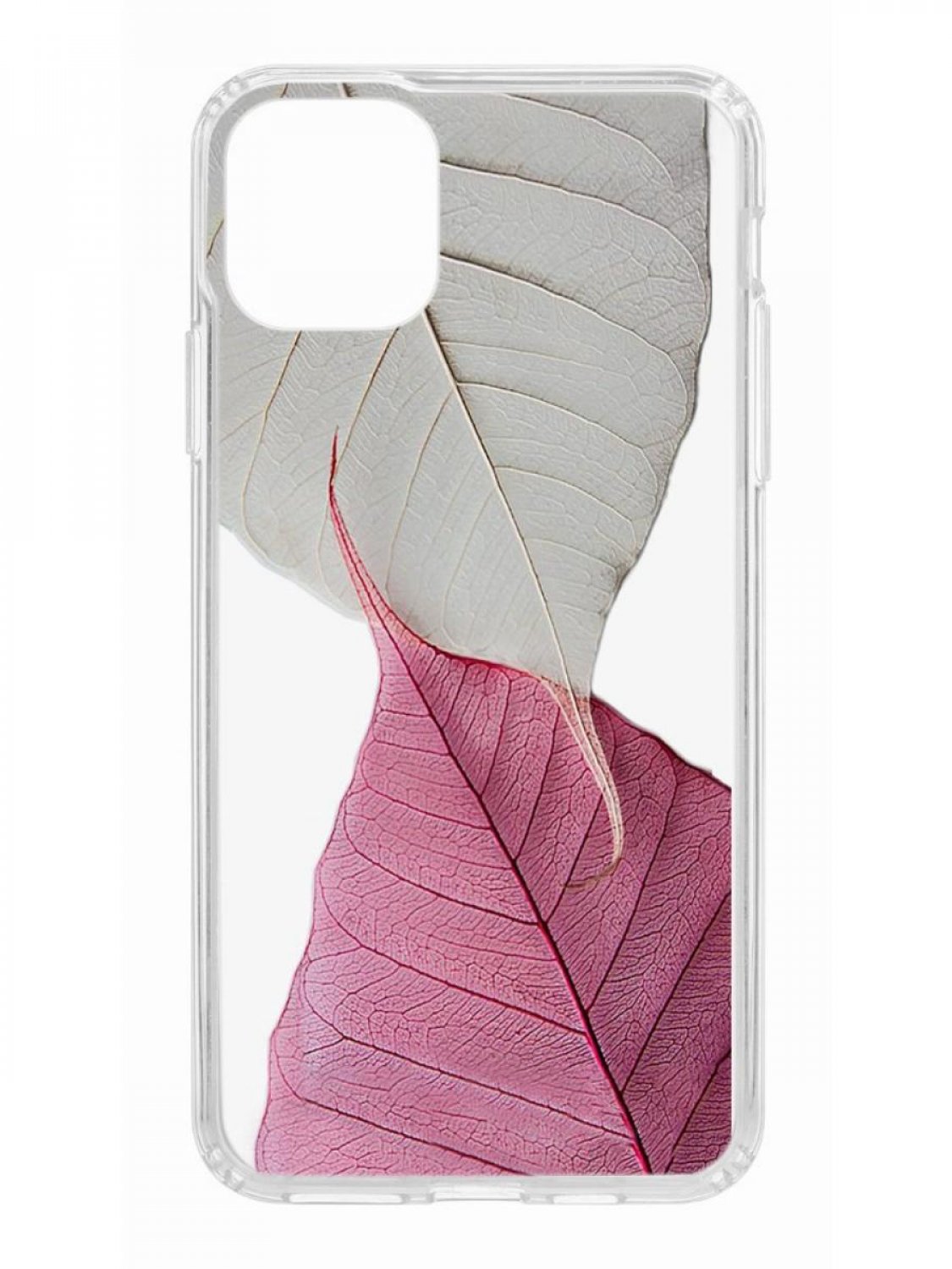 Противоударный чехол для Apple iPhone 11 Pro Max КRUЧЕ Print Pink and white прозрачный