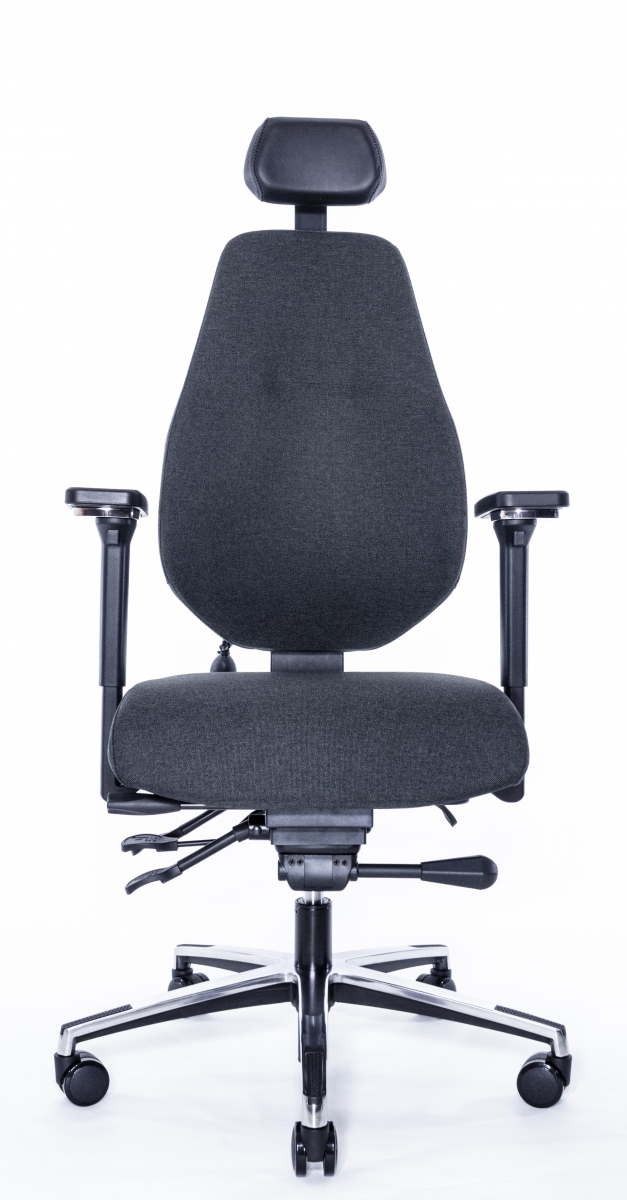 Эргономичное офисное кресло Falto Smart-F 1501-12H LONG (темно-серое, каркас черный)