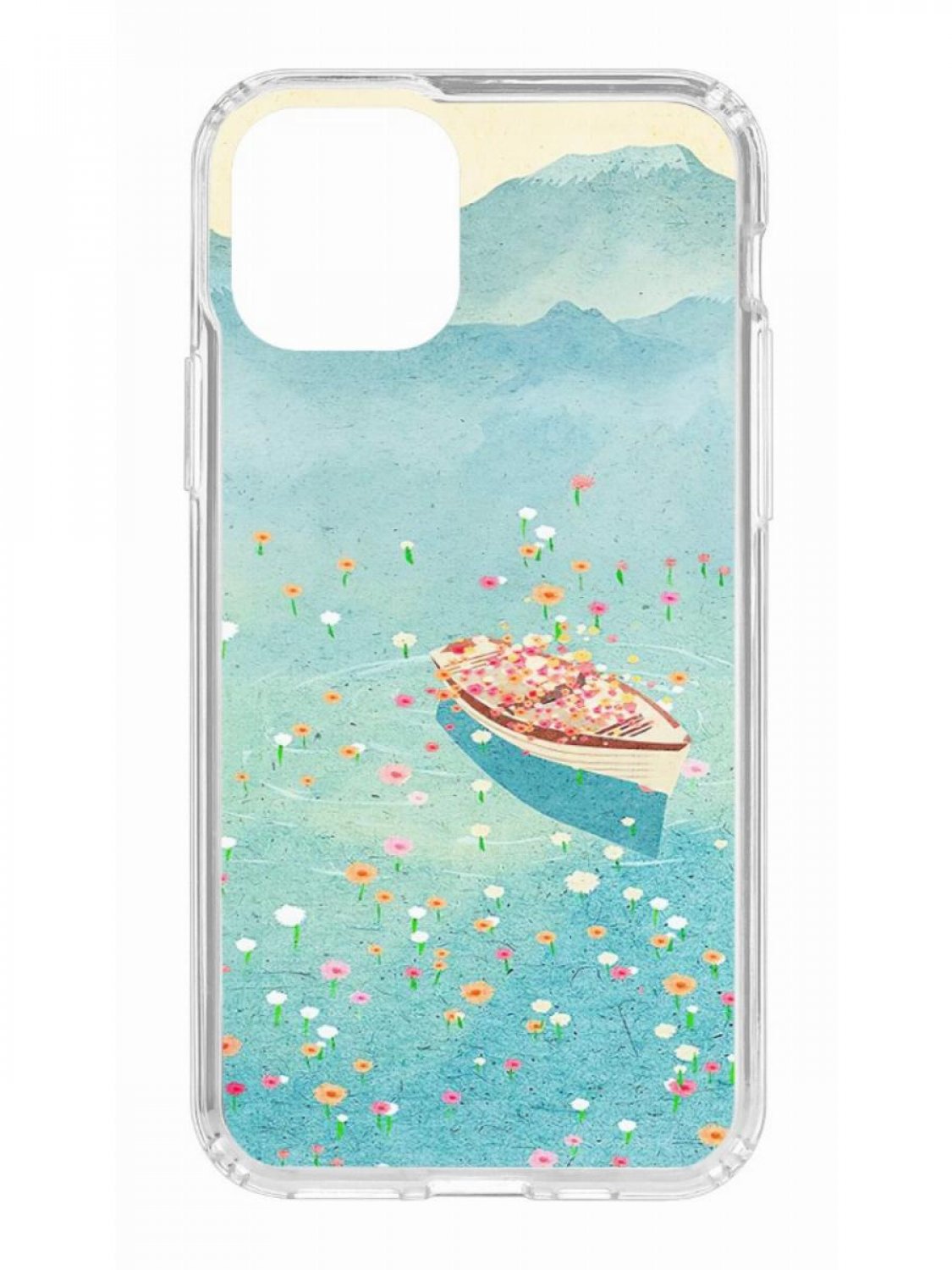 Противоударный чехол для Apple iPhone 11 Pro КRUЧЕ Print Озеро цветов прозрачный