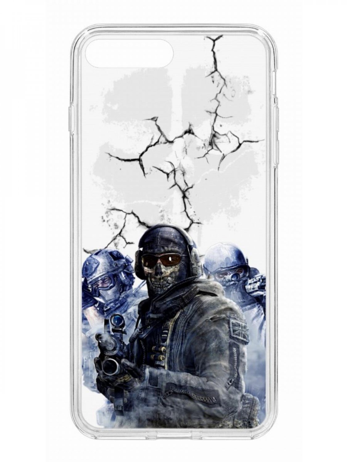 Противоударный чехол для Apple iPhone 7 Plus / 8 Plus КRUЧЕ Print Call of Duty прозрачный