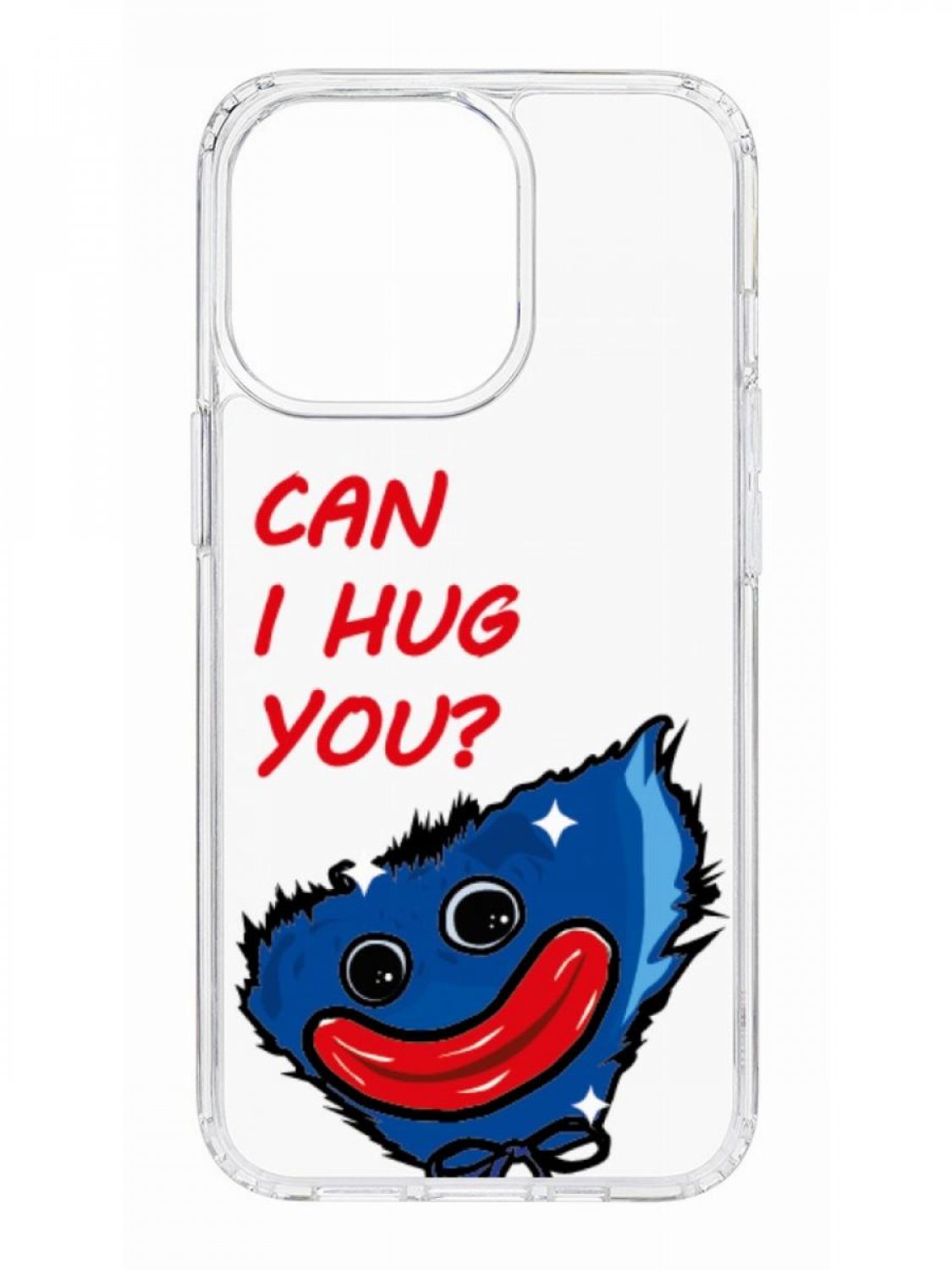 Противоударный чехол для Apple iPhone 13 Pro КRUЧЕ Print Can i hug you прозрачный
