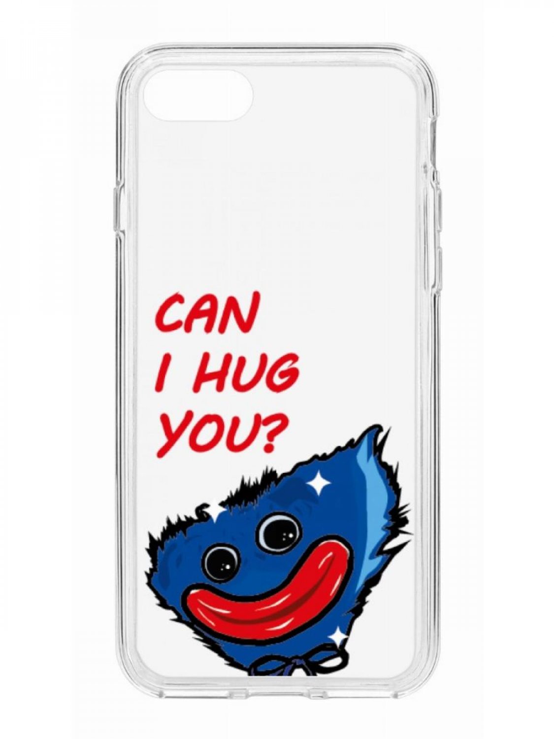Чехол для Apple iPhone 7 /8 /SE 2020 КRUЧЕ Print Can i hug you прозрачный с рисунком