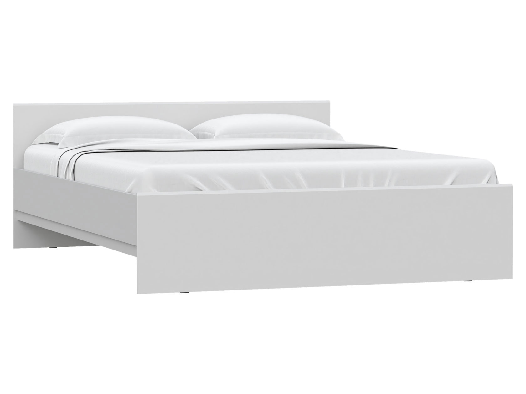 Двуспальная кровать Первый Мебельный Штерн Белый матовый 160х200 см