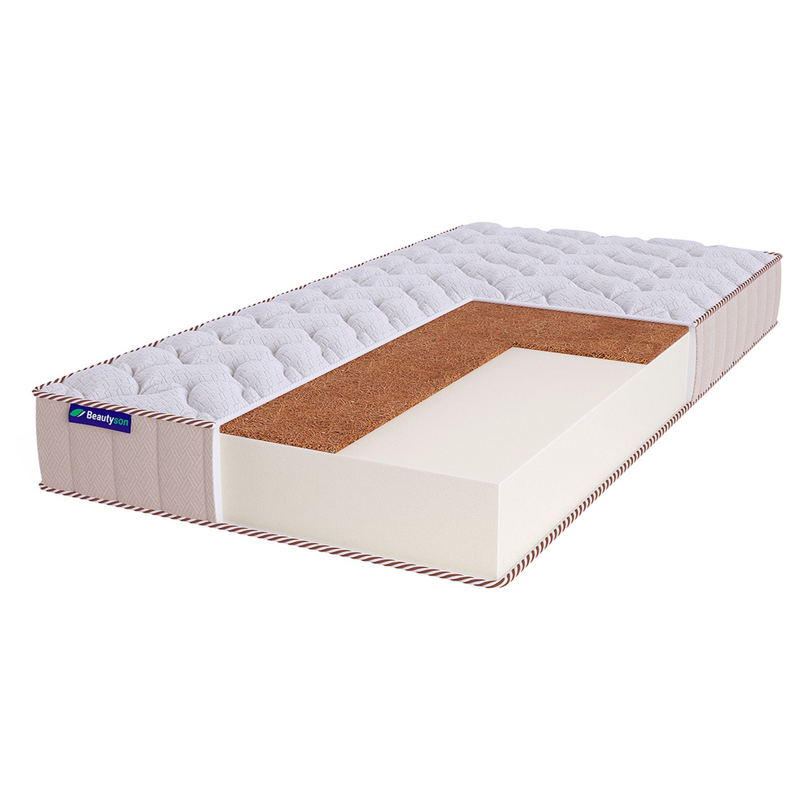 Матрас Beautyson Roll Foam Hard 14 Cocos Lux, 100х140, 17 см, беспружинный