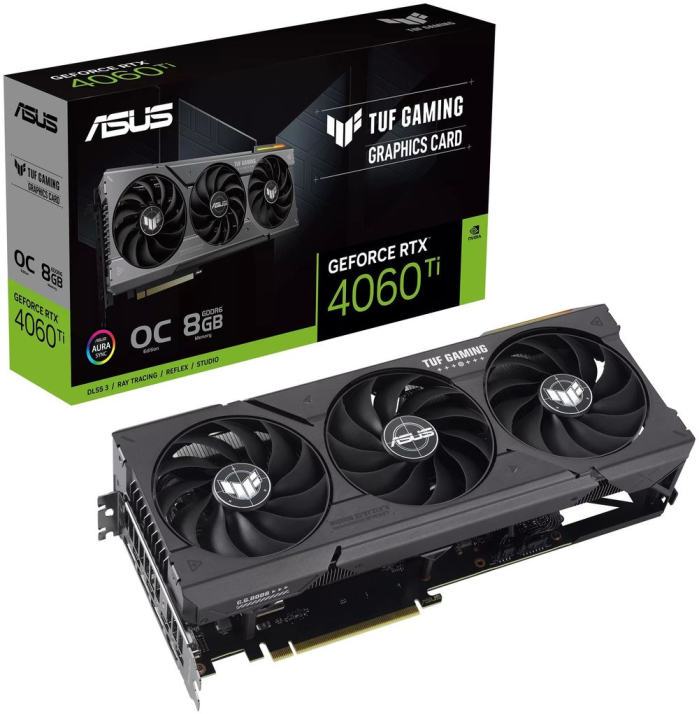 Видеокарта Asus GeForce RTX 4060 Ti TUF Gaming OC Edition, 8Gb [TUF-RTX4060TI-O8G-GAMING]