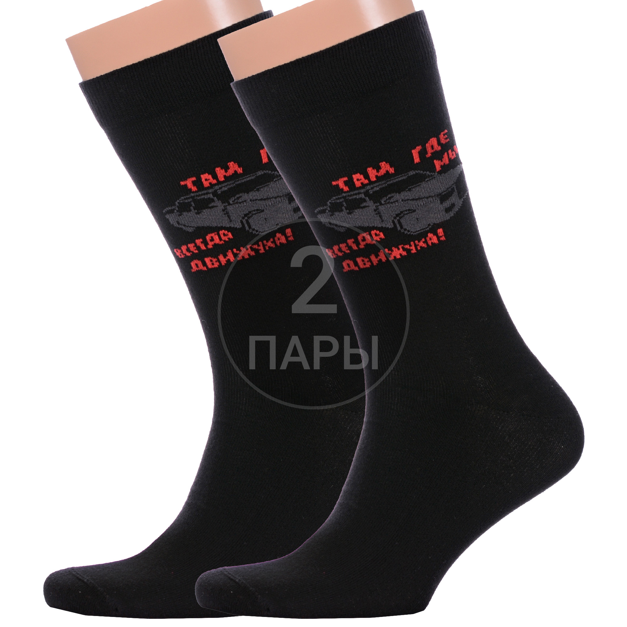 Комплект носков мужских Красная Ветка 2-С-2073 черных 27 2 пары