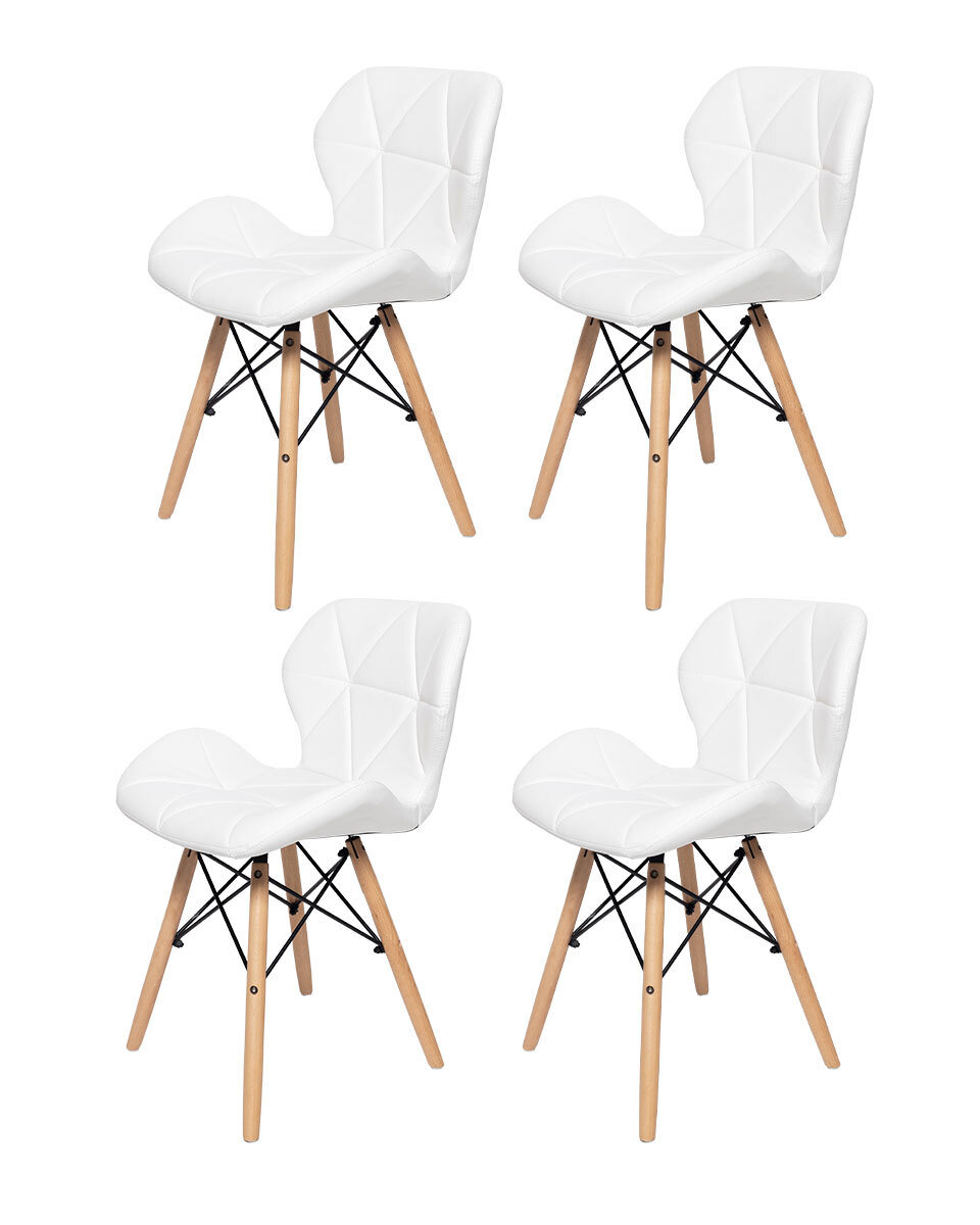 Комплект стульев 4 шт. La Room SC-026, черный/белый