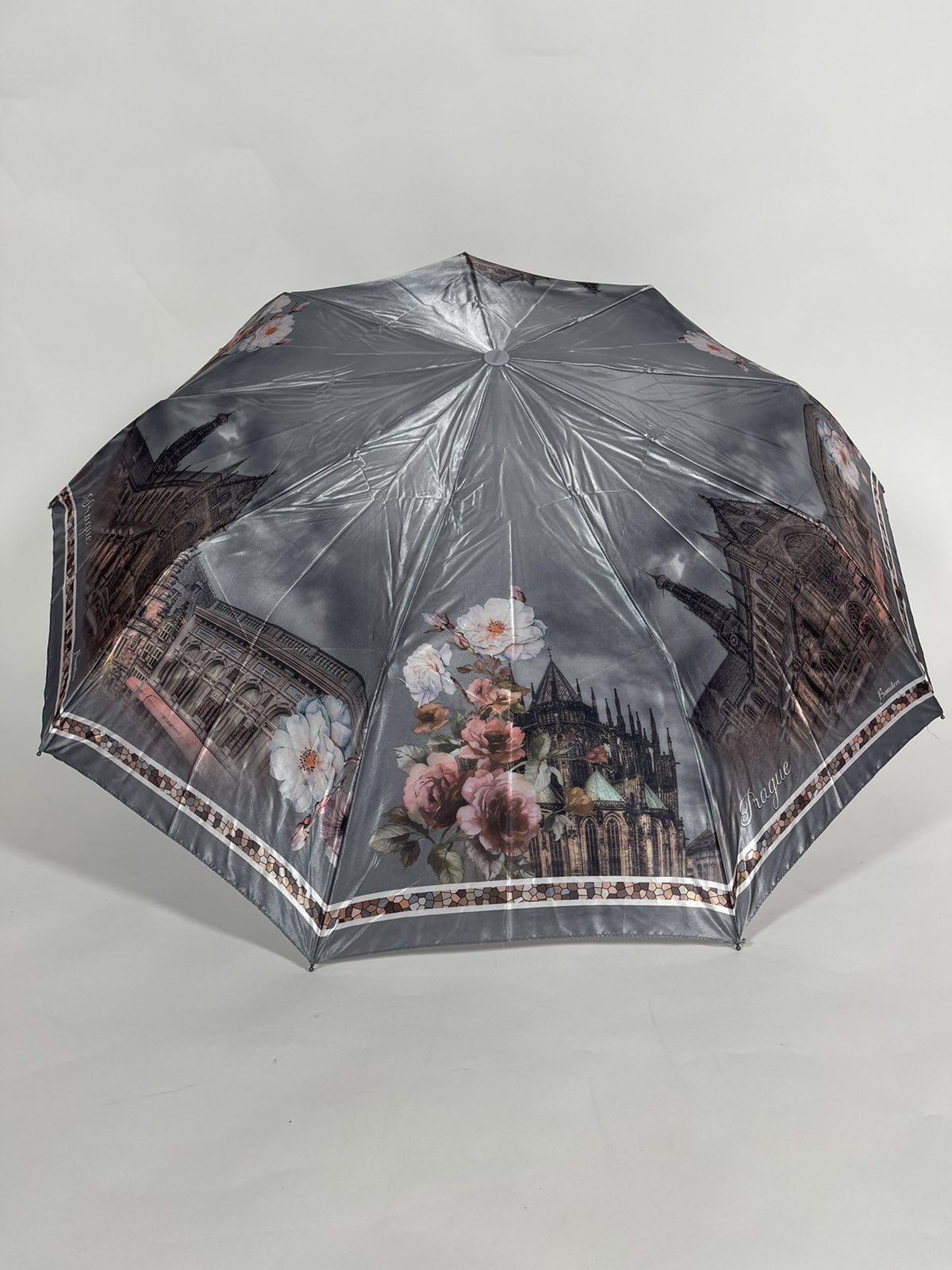 Зонт женский YOANA 7795 серый