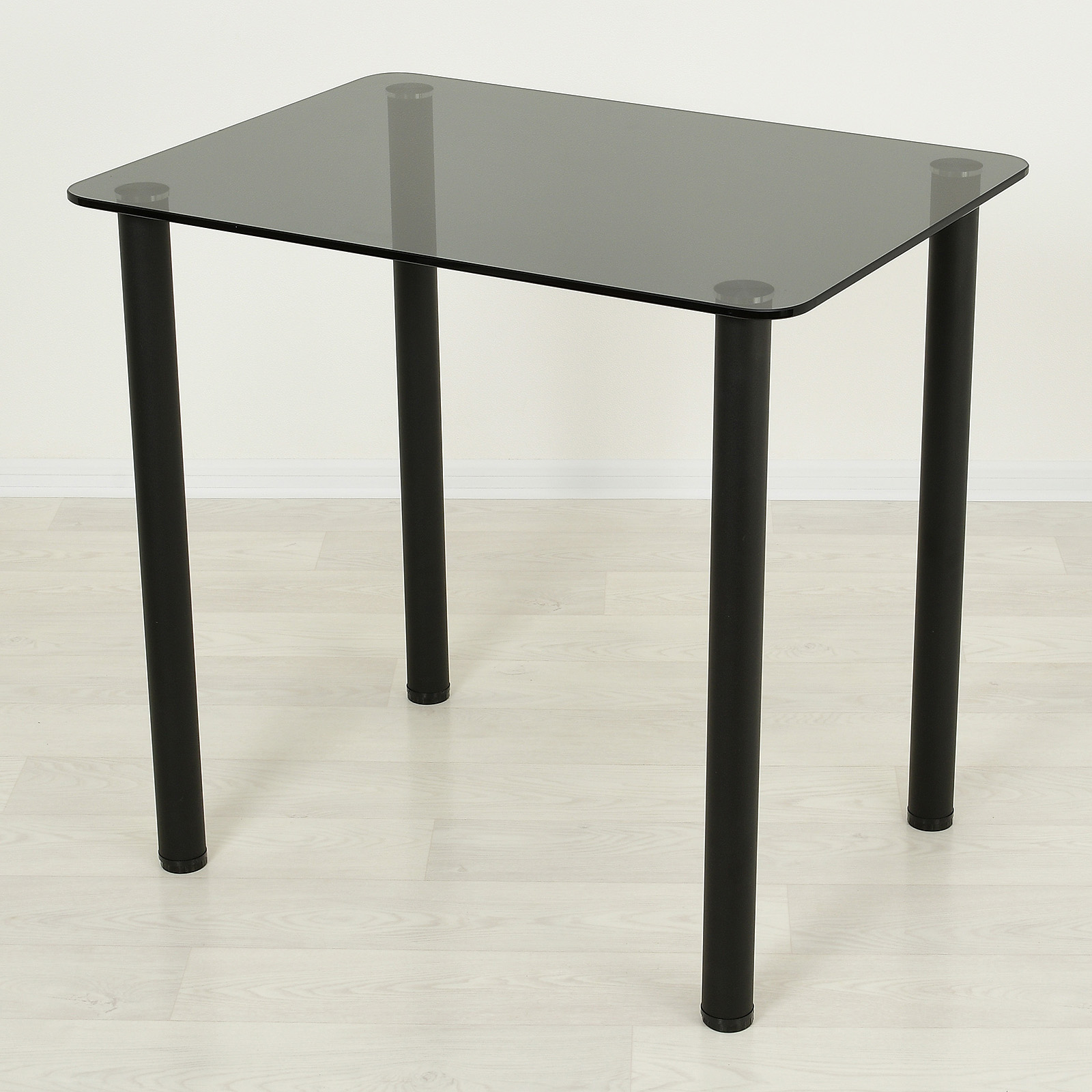 Стеклянный стол Mebel Apartment Эдель 10 серый/черный 1000х600