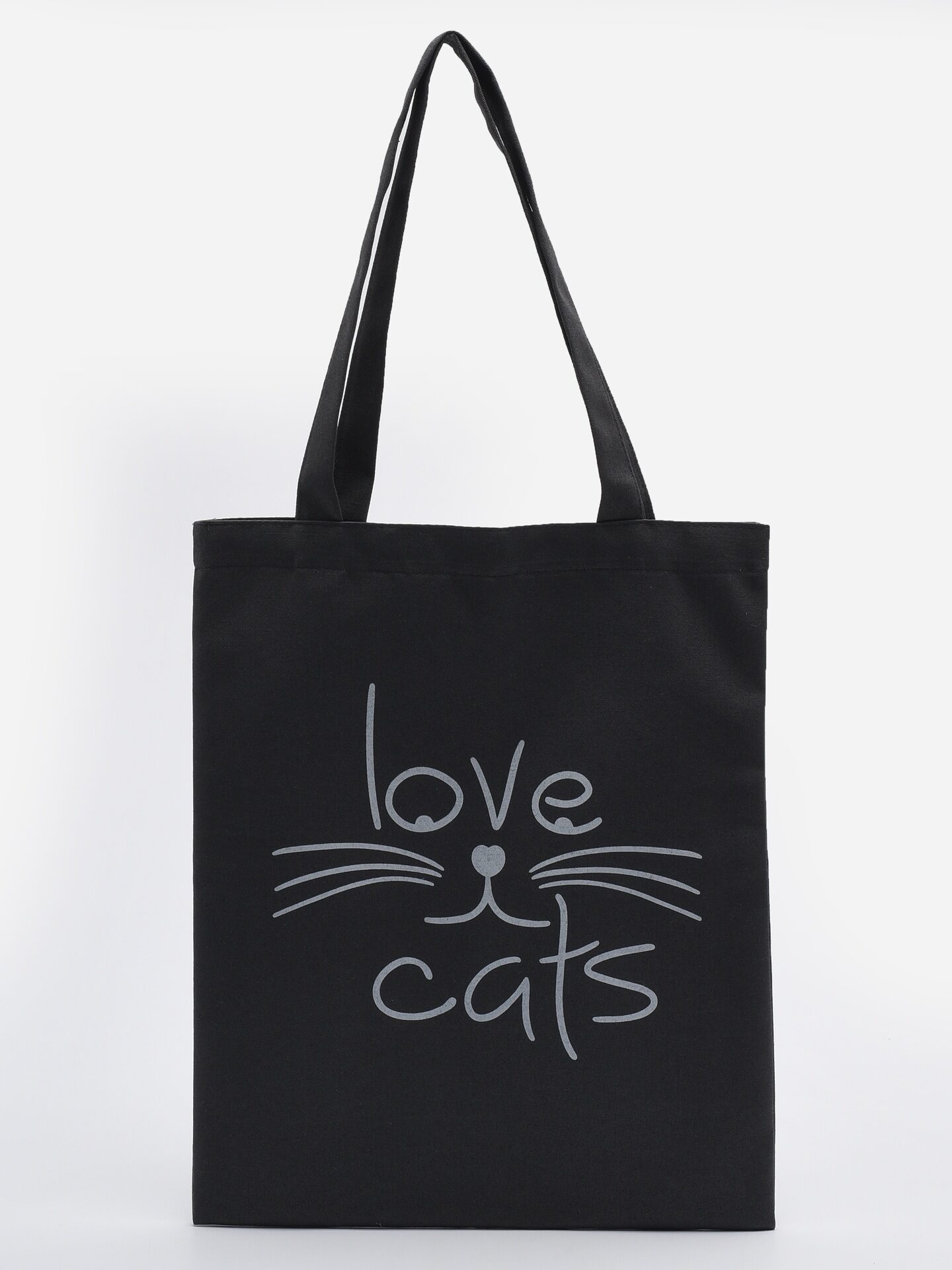 Сумка-шоппер женская CROSS CASE CCW-5010, love cats серый