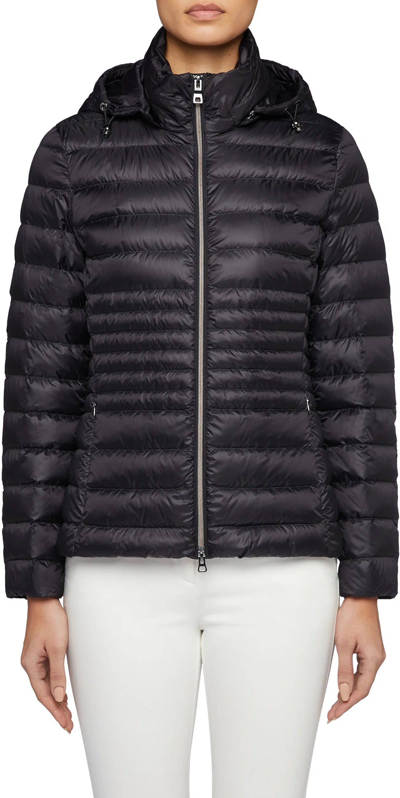 Пуховик женский GEOX W3525BT2449F9000 черный 46 EU