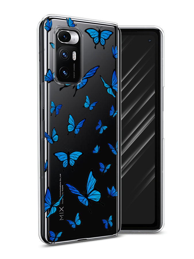Чехол Awog на Xiaomi Mi Mix Fold "Синие бабочки"