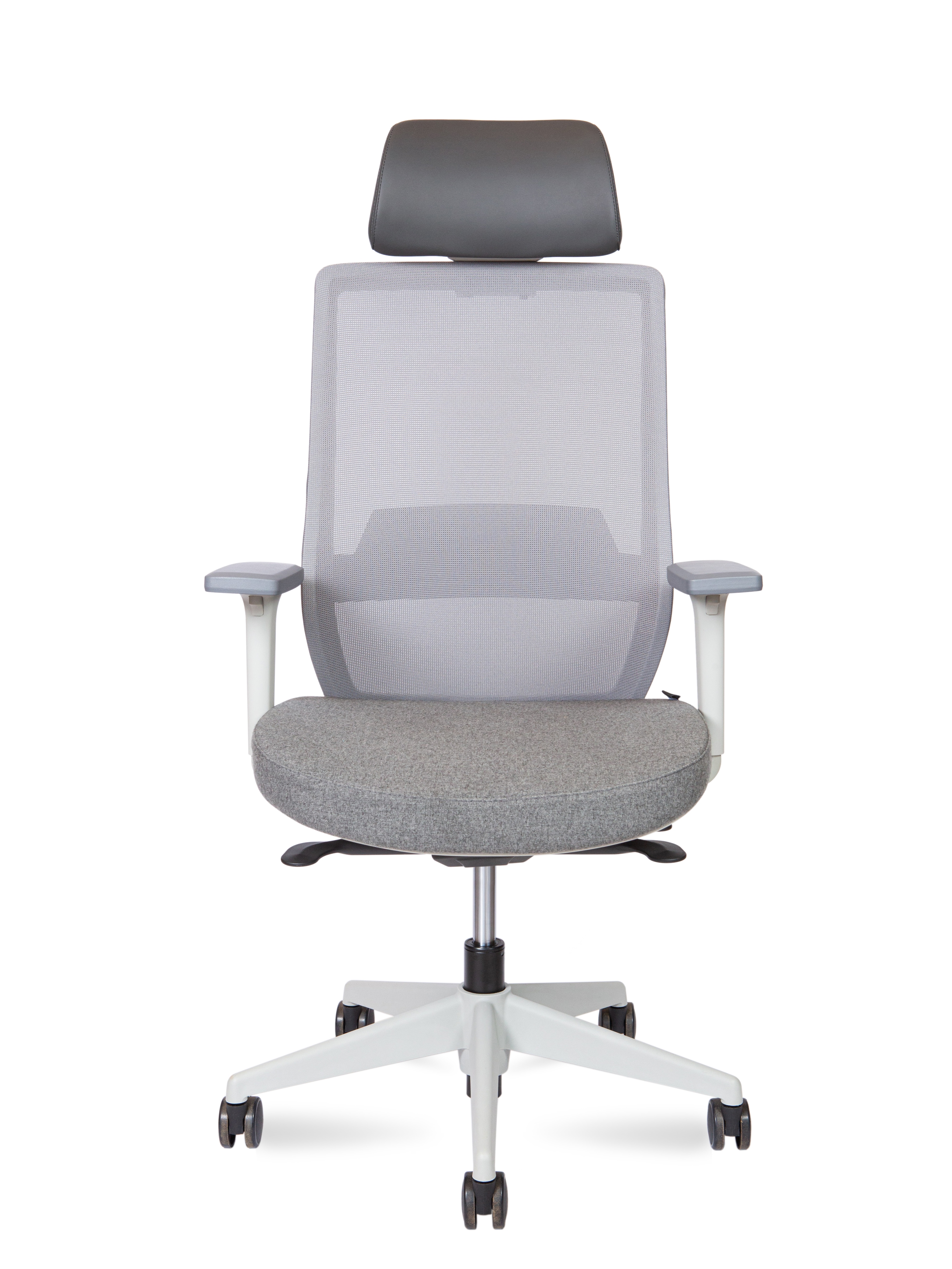 Кресло офисное Norden Mono grey серый пластик / серая ткань