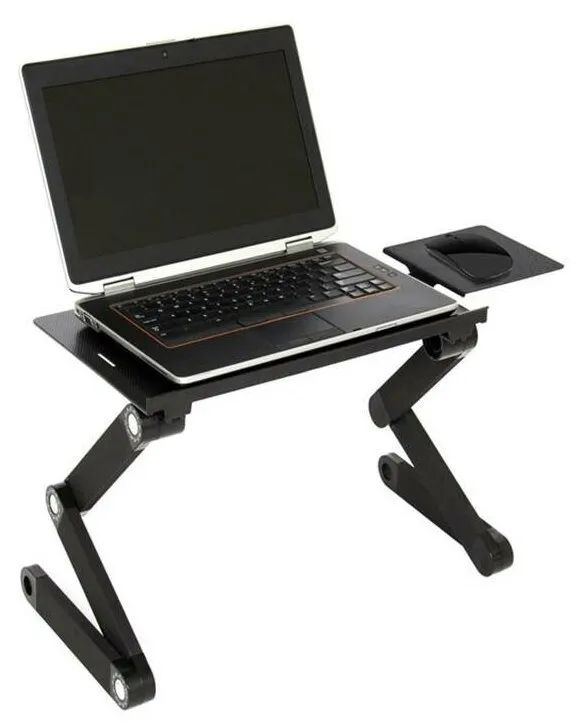 Многофункциональная подставка для ноутбука с охлаждением Laptop Table T8, черный