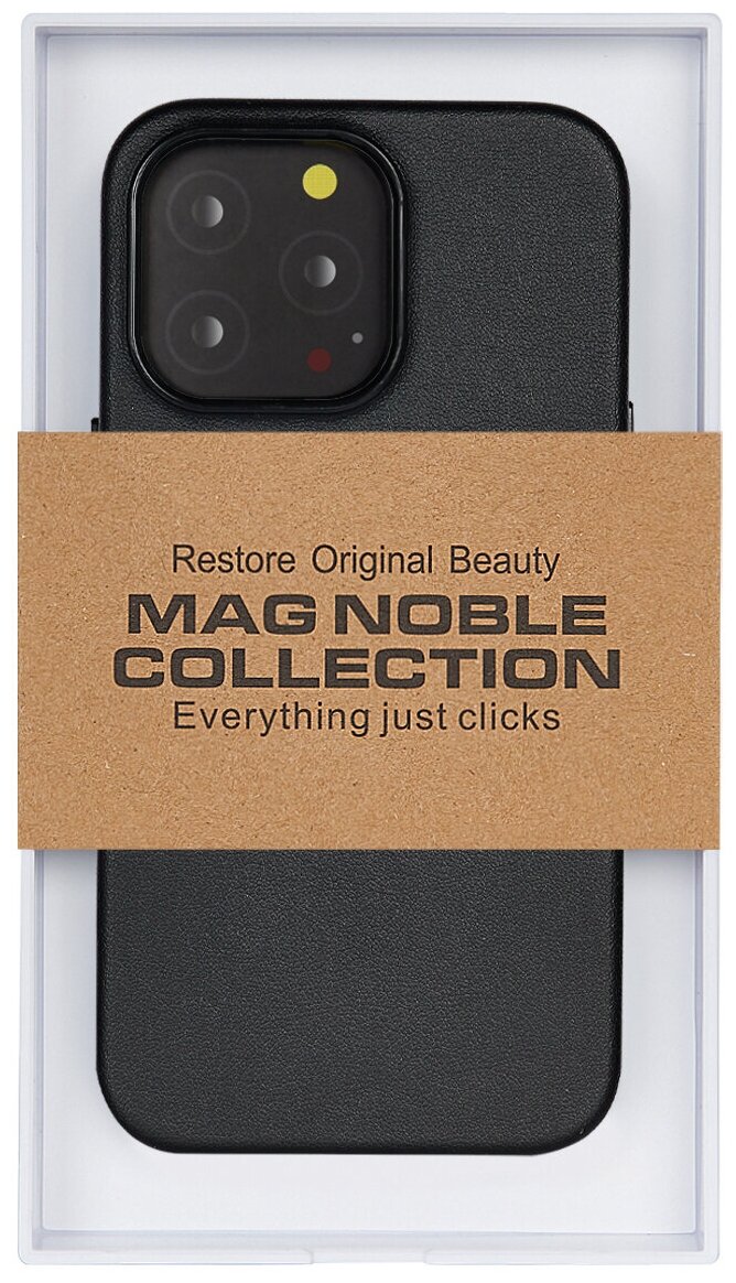 Чехол с MagSafe для iPhone 12 Pro MAG NOBLE COLLECTION — Черный