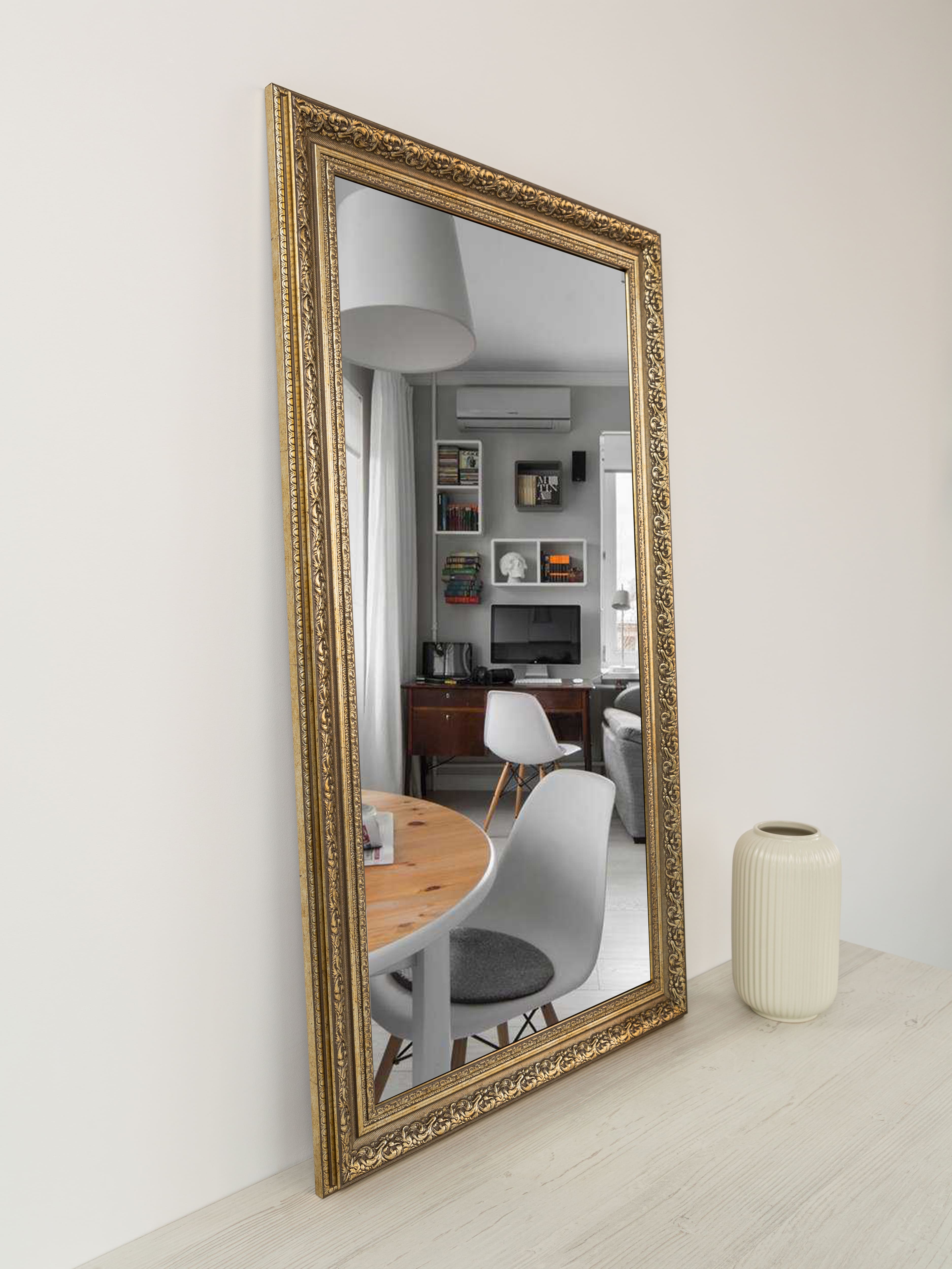 Зеркало настенное ЗеркалоОК 50х110 в серебряной раме