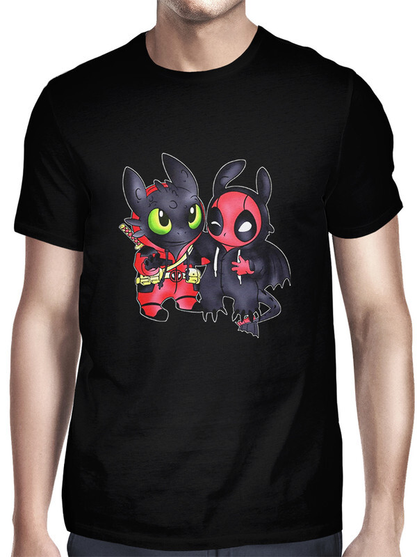 Футболка мужская Design Heroes Беззубик и Дэдпул 688-tootpl-2 черная XL