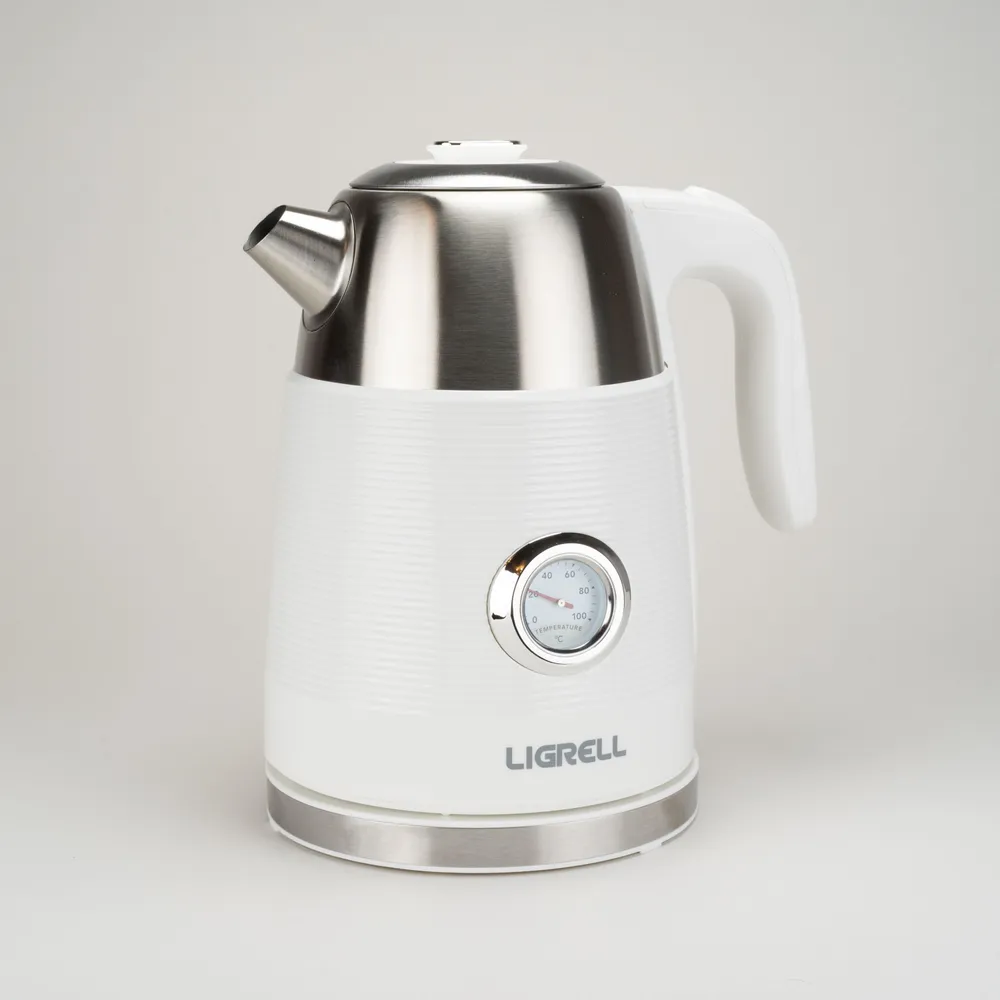 Чайник электрический LIGRELL LEK-1757STW 1.7 л белый, серебристый