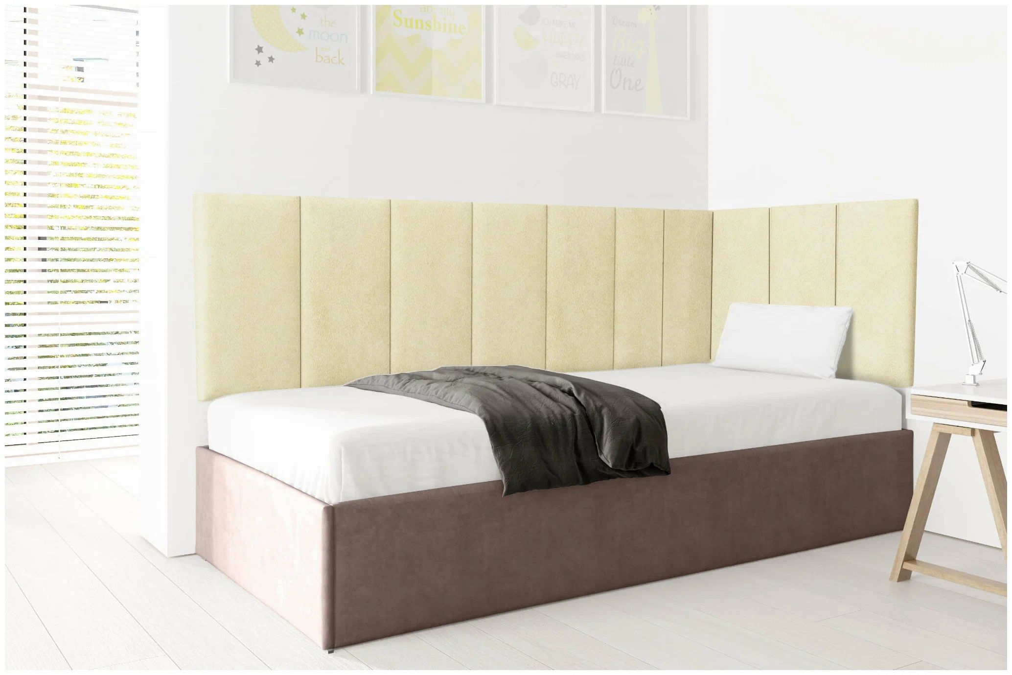 Панель кровати Alcantara Peach 30х60 см 4 шт.