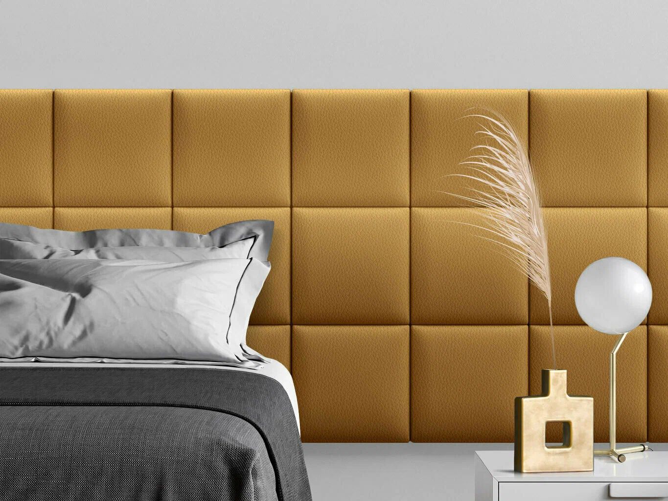 Панель кровати Eco Leather Gold 15х90 см 2 шт.