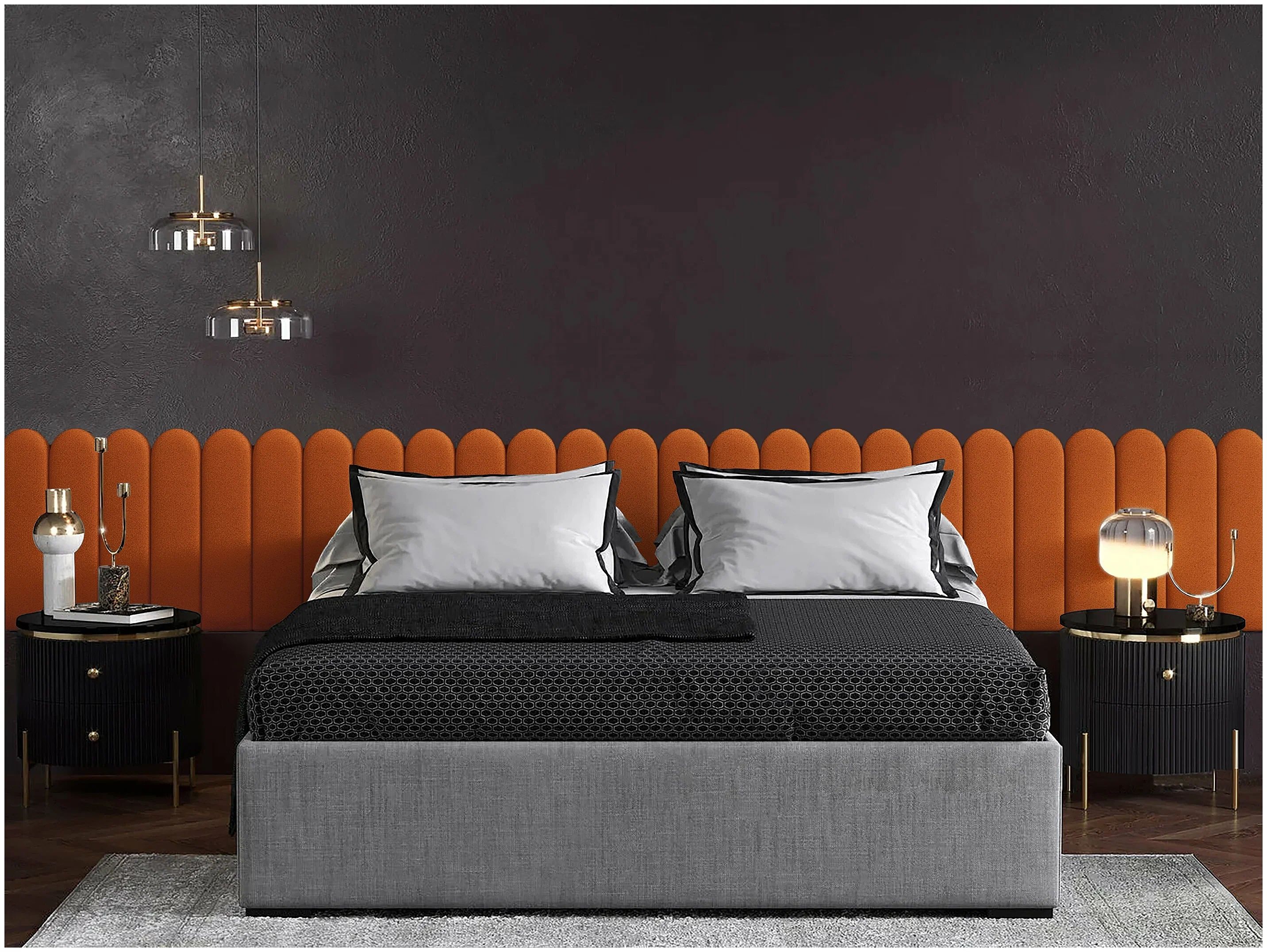Панель кровати Velour Orange 15х60R см 4 шт.