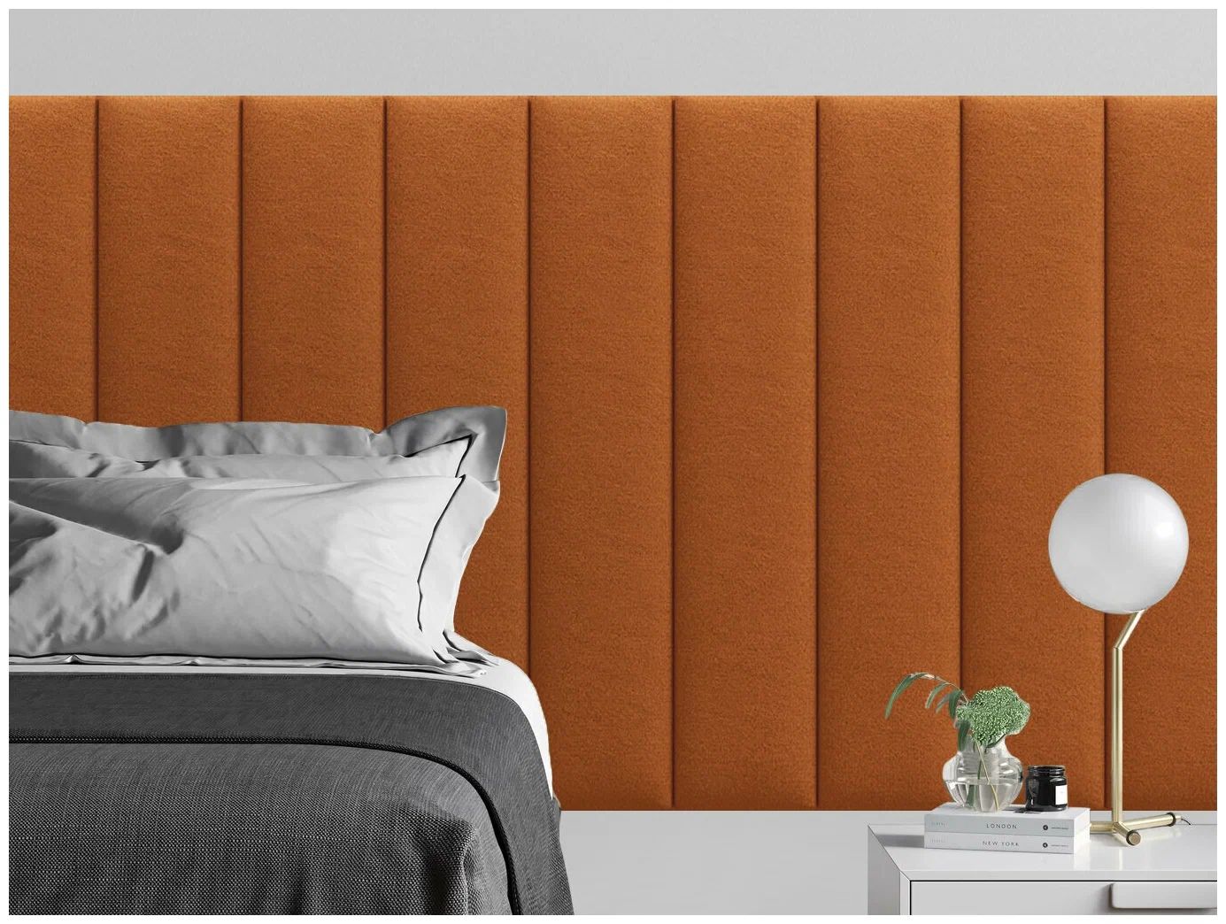 Панель кровати Velour Orange 20х100 см 4 шт.