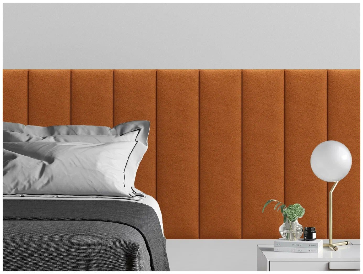 Панель кровати Velour Orange 20х80 см 4 шт.