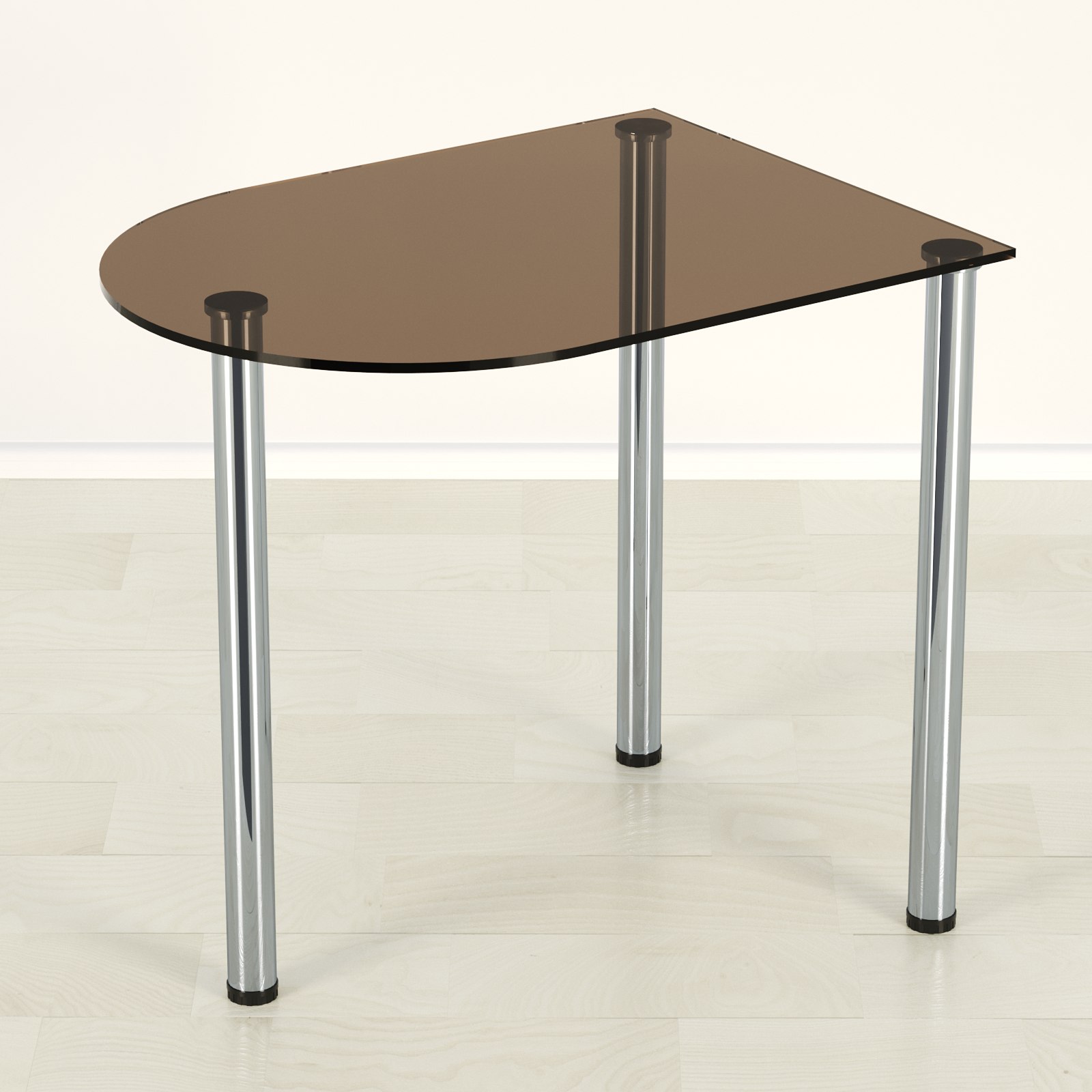 Стеклянный стол Mebel Apartment Эдель 30-3 бронза/хром 800х600