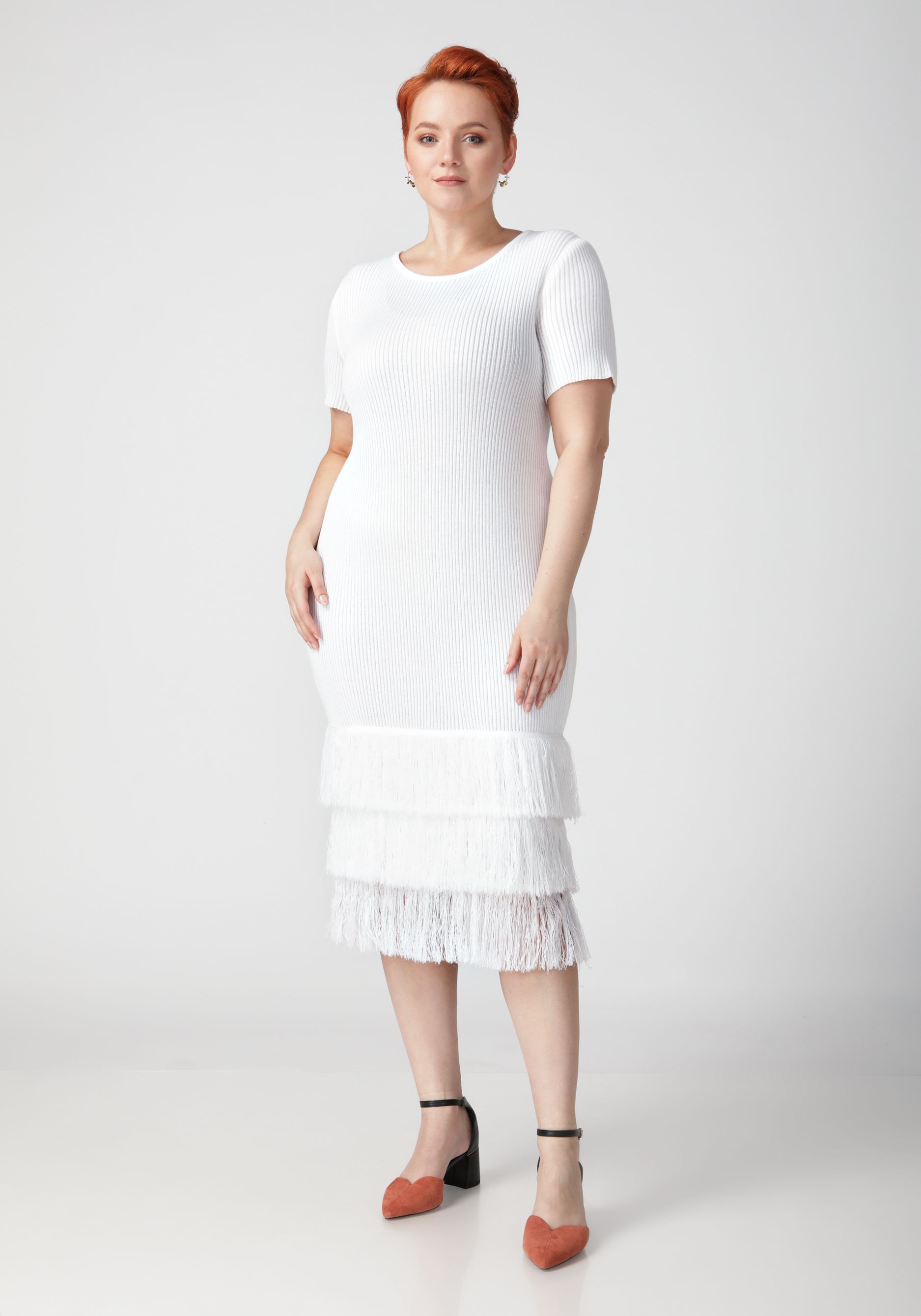 Платье женское Vivawool 307374 белое 44 RU