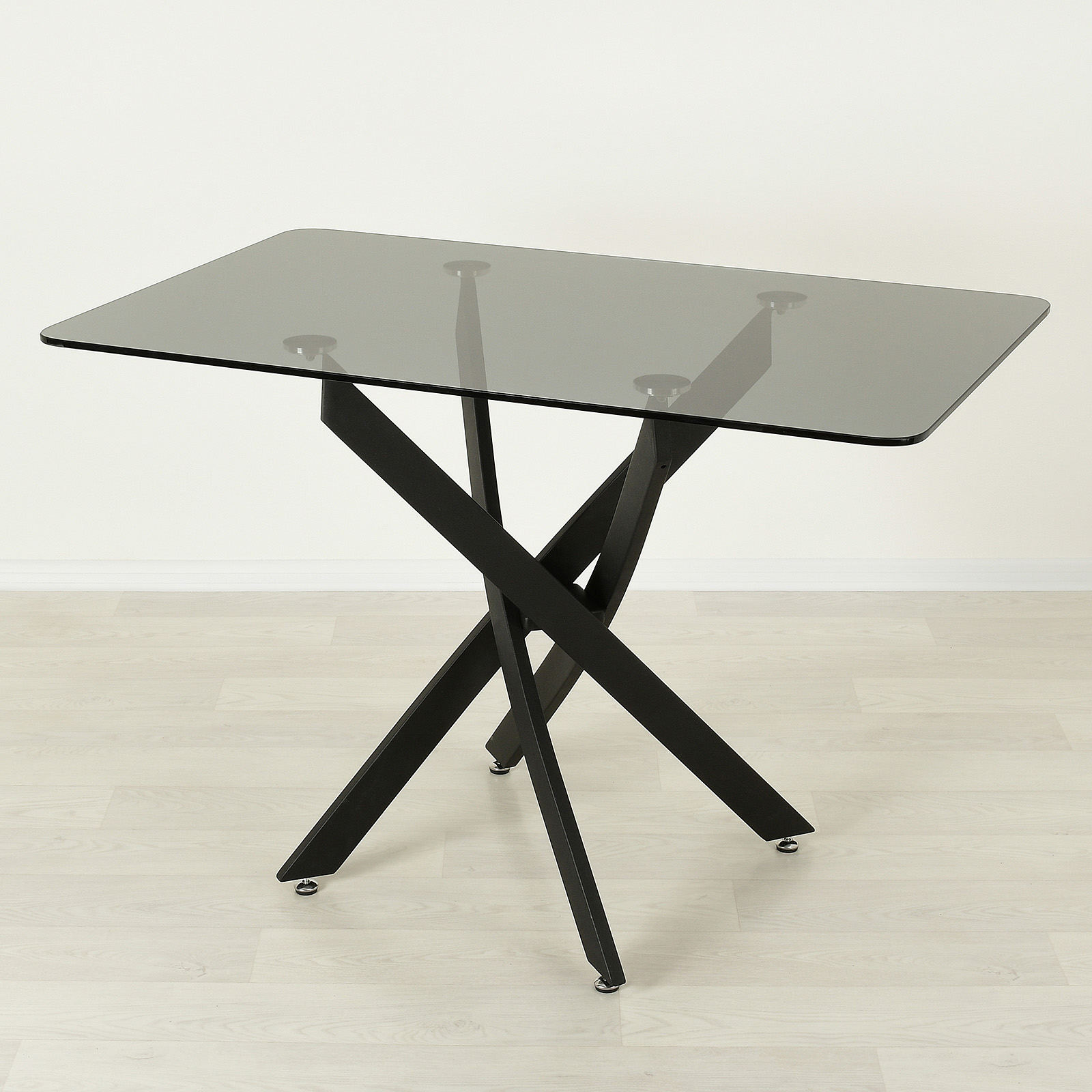 Кухонный стол Mebel Apartment Рим 10 серый/черный 1100х750