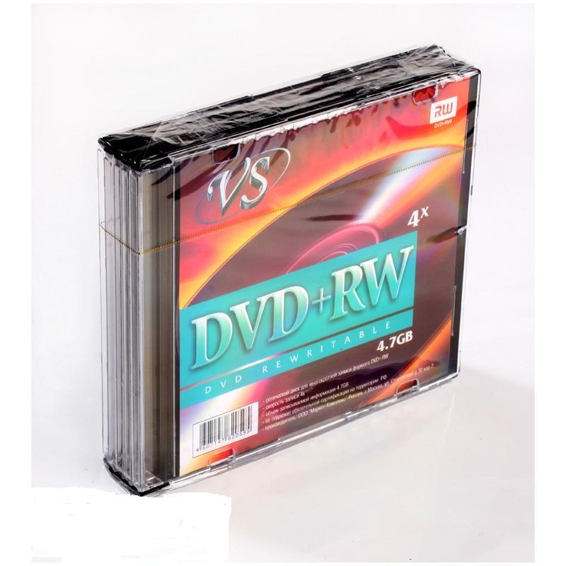 Диск VS DVD+RW 4.7 Gb 5 шт