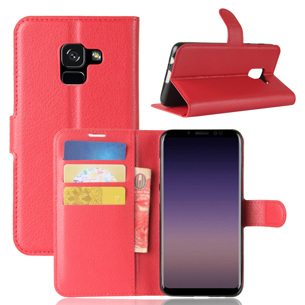 Чехол-книжка PRESTIGE с функцией подставки для Samsung Galaxy A8 2018 (красный)
