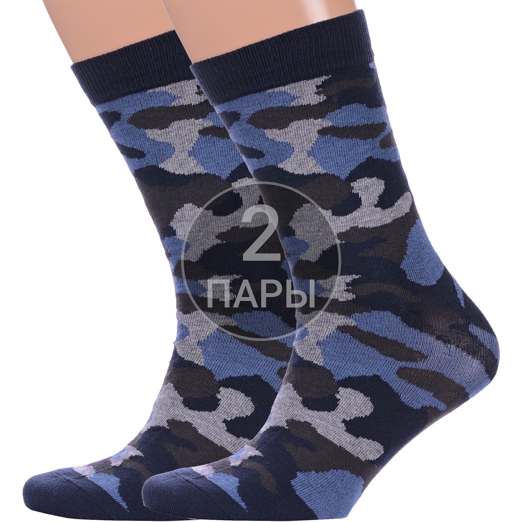 Комплект носков мужских Красная Ветка 2-С-2008 синих 25 2 пары