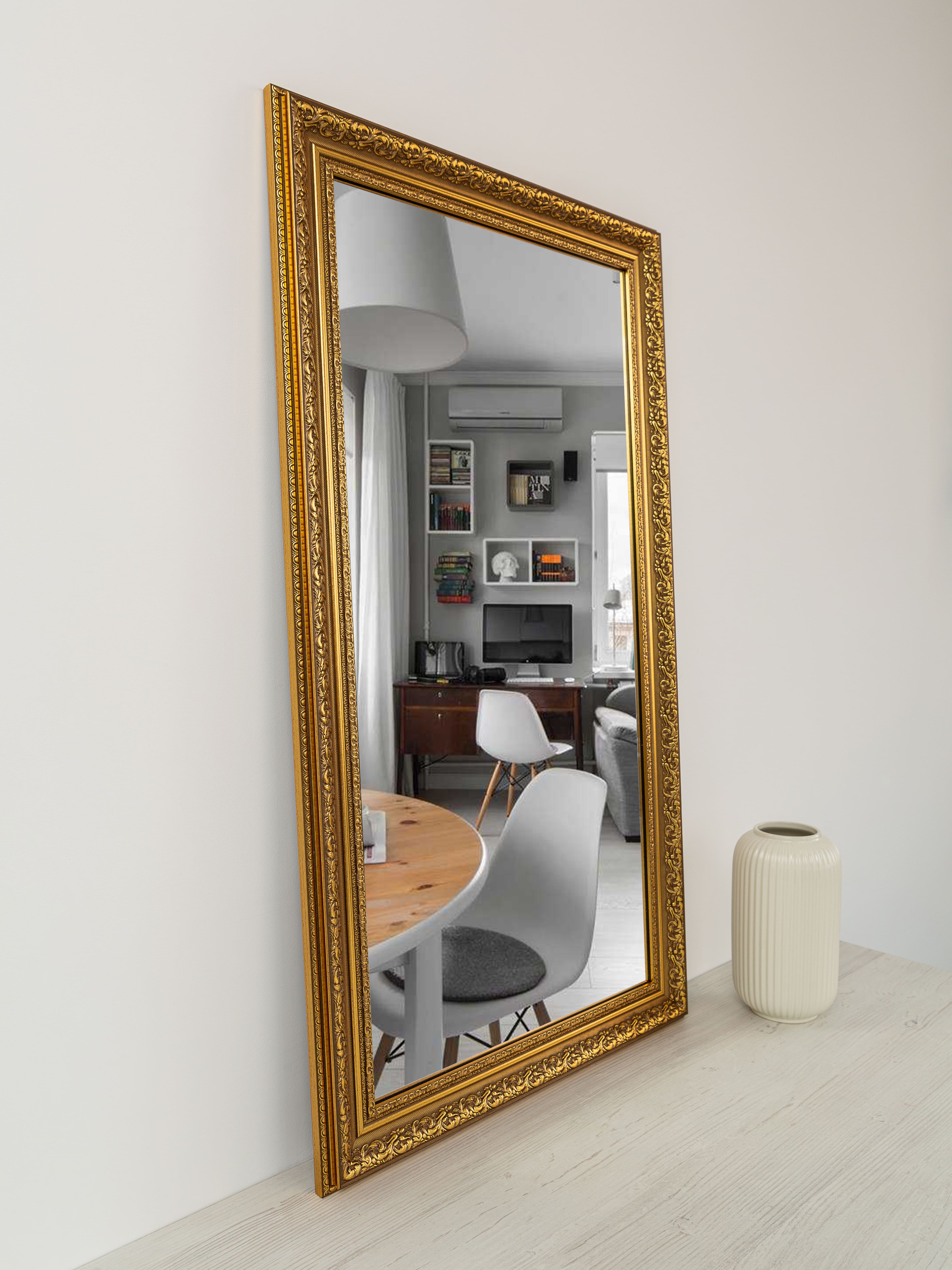 Зеркало настенное ЗеркалоОК 50х90 в золотой раме