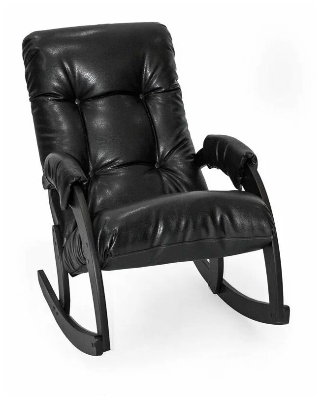 Кресло-качалка Мебель Импэкс Модель 67 Венге/ к/з Vegas Lite Black