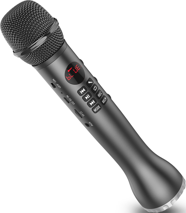 Беспроводной караоке-микрофон L-598 9W, черный