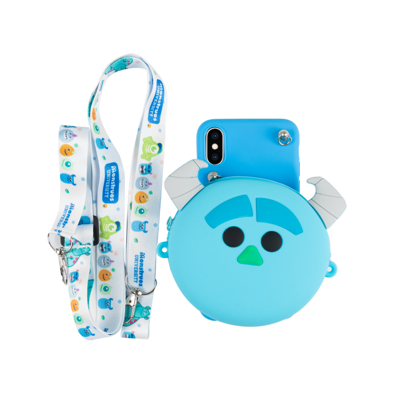 Чехол для iPhone X XS с игрушкой-сумочкой Sally из Monster Inc, синий