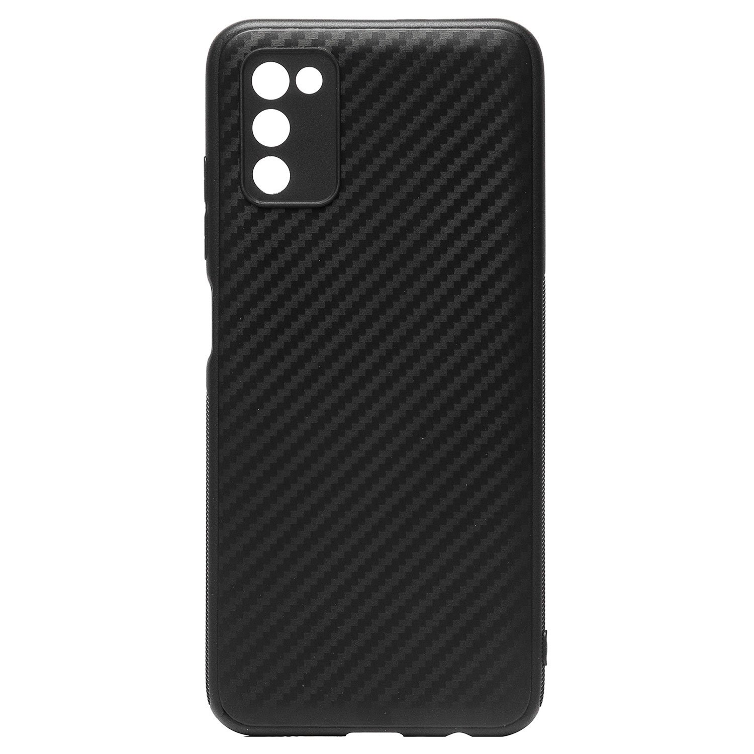 Чехол Samsung SM-A025F (Galaxy A02s) силиконовый карбон <черный>