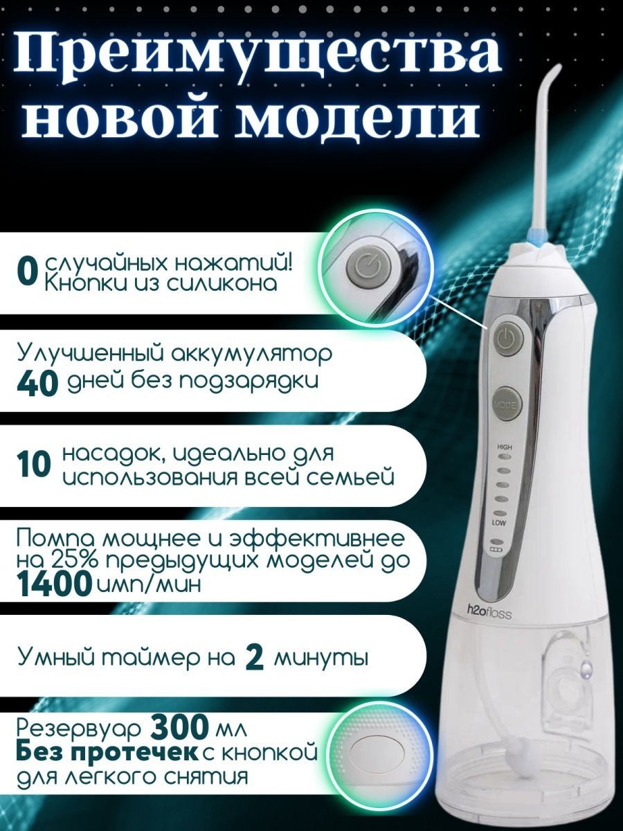 Ирригатор H2oFloss 300100х серый