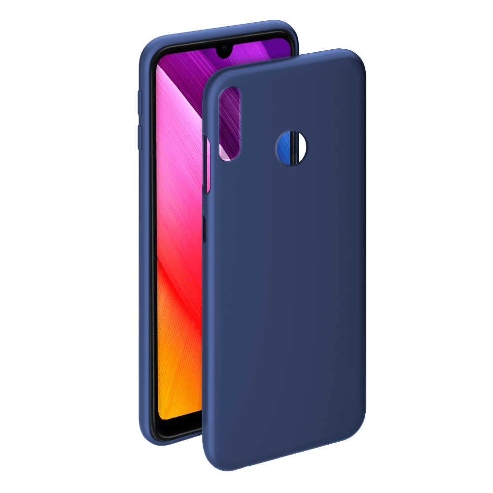 Чехол Deppa Gel Color Case для Huawei Y7 (2019) синий PET белый 86661