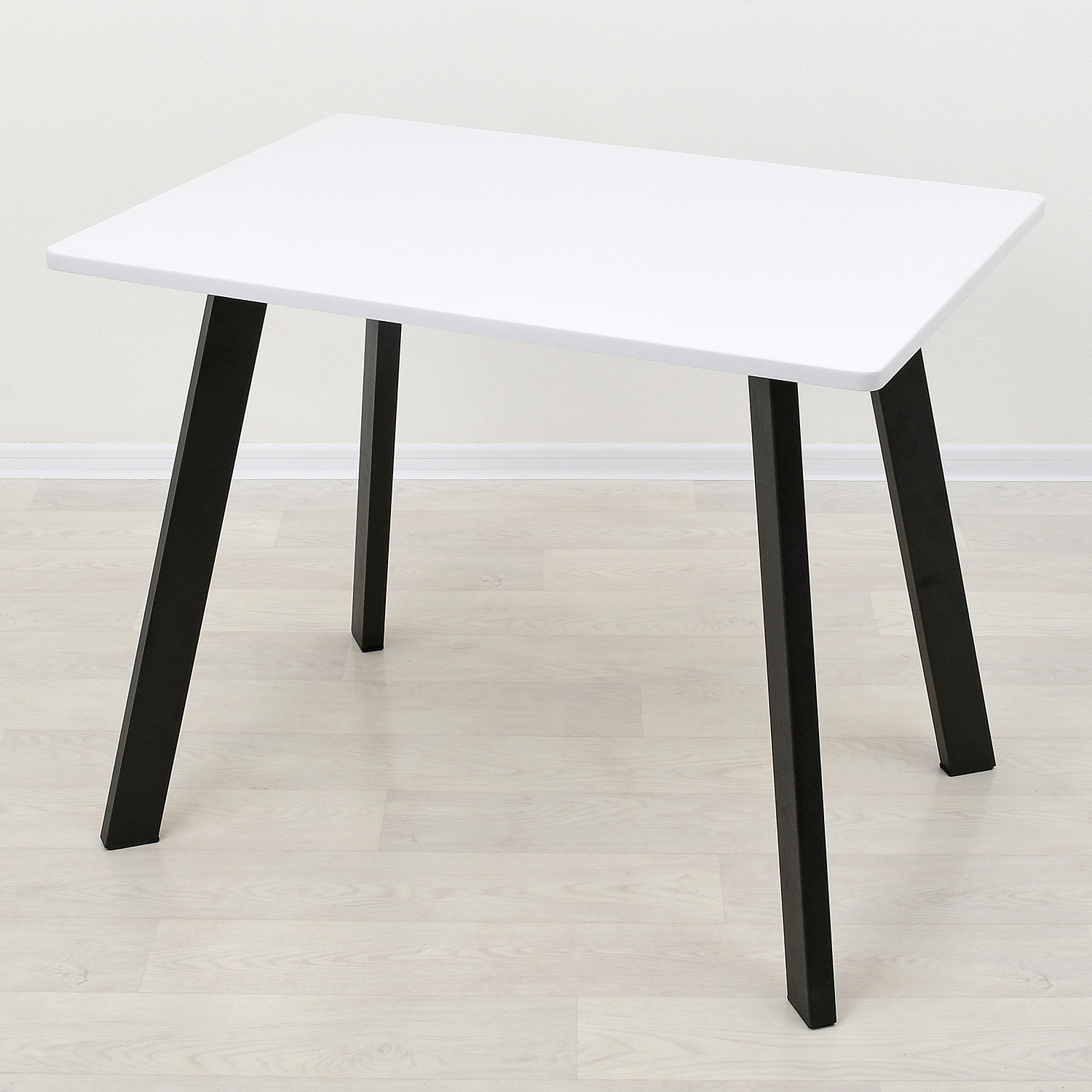 Кухонный стол Mebel Apartment Рондо 10 белый/черный 900х650