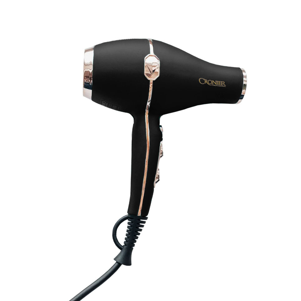 Фен для волос CRONIER Professional CR-7722 GRN, черный